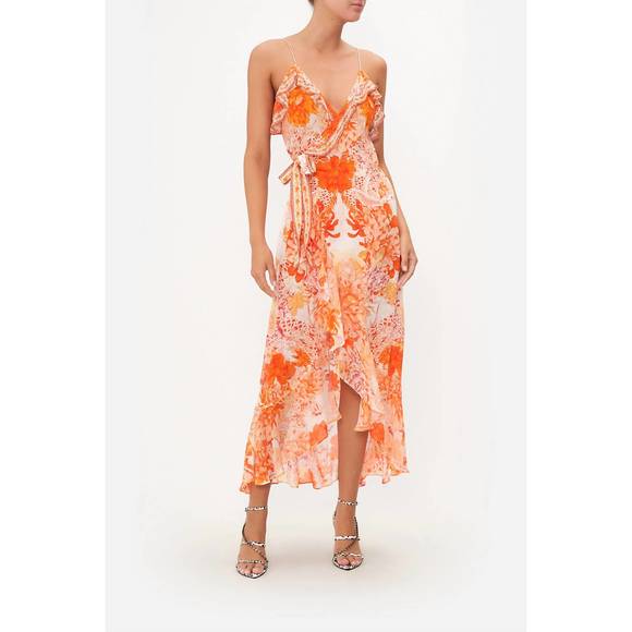 Camilla | Dresses | New Camilla Long Wrap Dress With Frill In Dragon ...